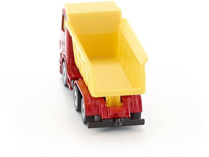 SIKU 1075, LKW mit Kippmulde, Metall/Kunststoff, Rot/Gelb, Kippbare Mulde