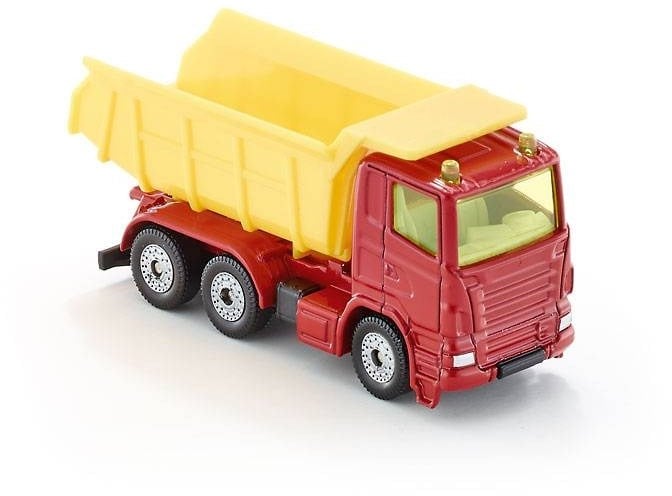 SIKU 1075, LKW mit Kippmulde, Metall/Kunststoff, Rot/Gelb, Kippbare Mulde