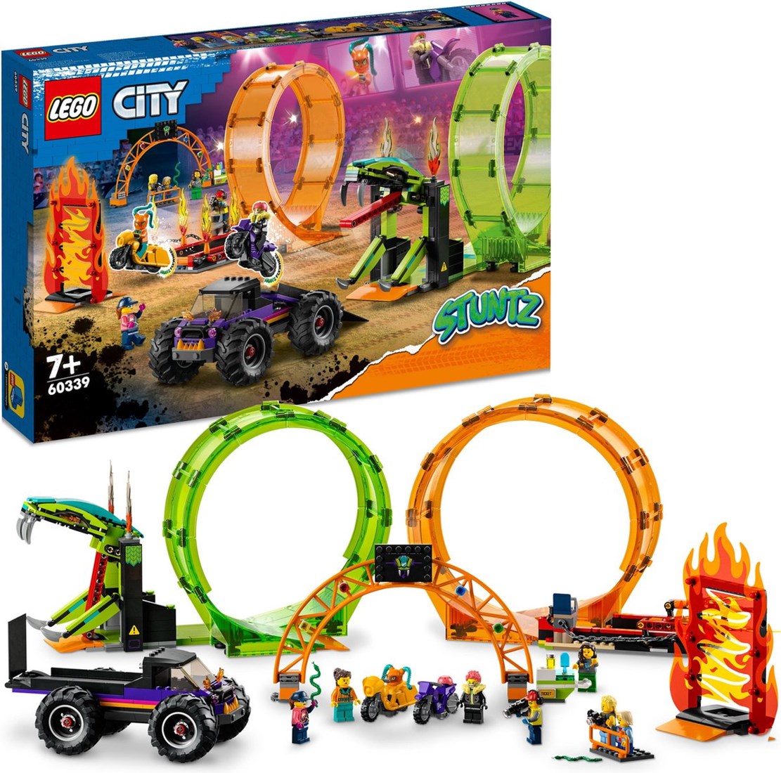 LEGO City 60339 Stuntz Doppel-Looping-Stuntarena