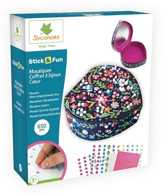 Sycomore Stick'N Fun - 3D Mosaïques - Coffret cœur - 5a+ Planet Happy DE